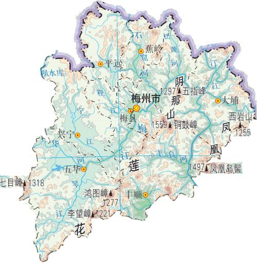 梅州市地图全图图标