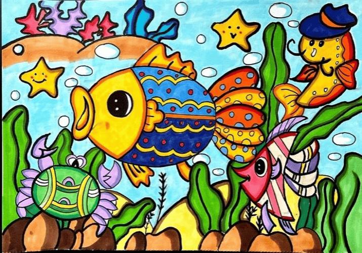 一等奖画《海洋》