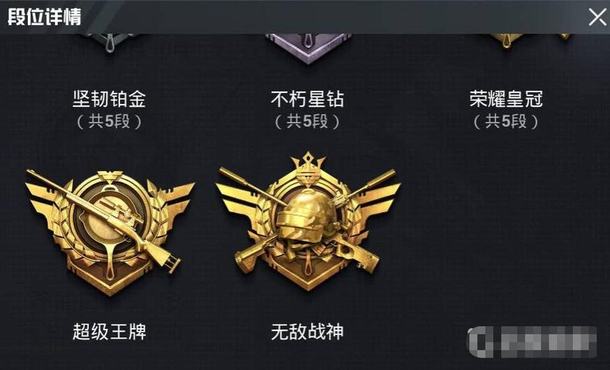 和平精英段位5小段排行图标