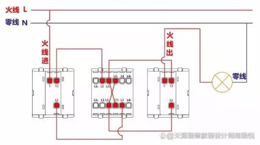 公牛三联开关接线图图标