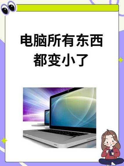 电脑所有显示都变小了图标