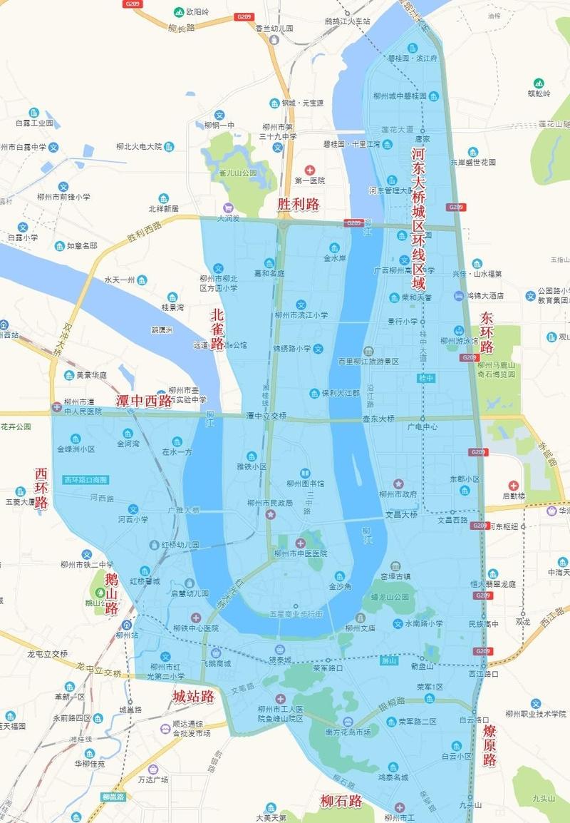 柳州市区货车限行区域地图图标