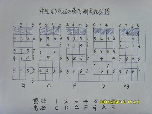 中阮a调定弦图标