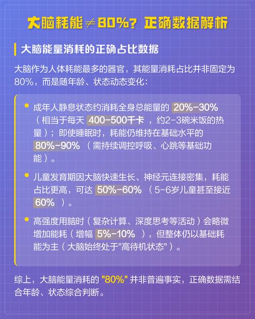 大脑能量消耗占比80