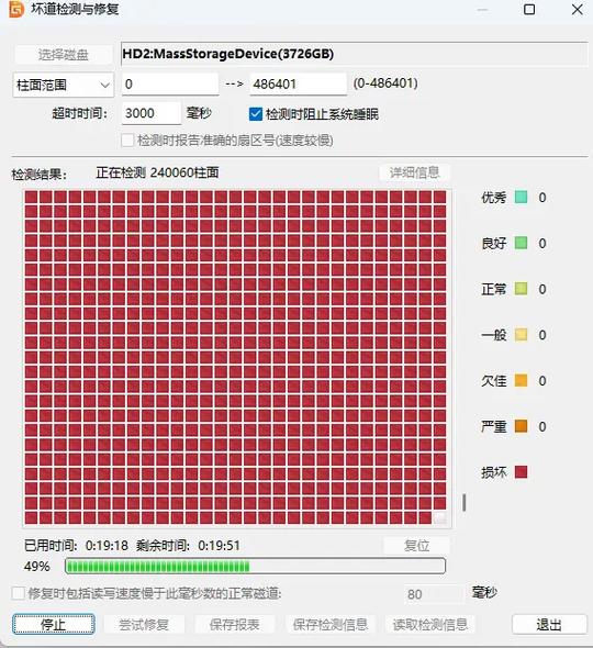 用hdtune检测硬盘坏道图标