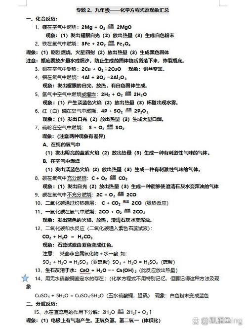 初三化学知识点总结归纳(完整版)截图