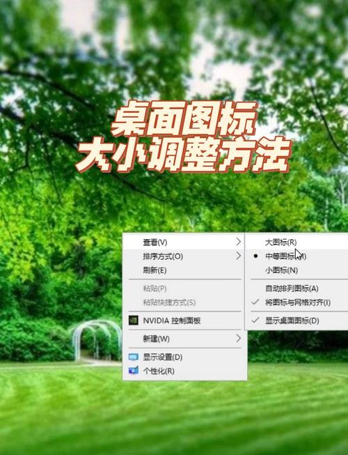 更改电脑图标大小截图