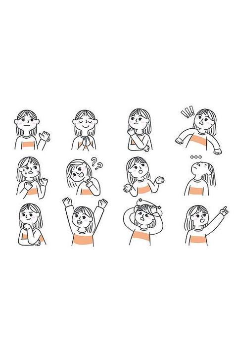 女孩的表情符号图标