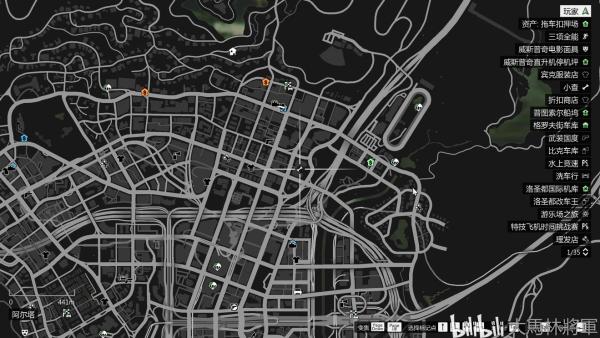 gta5洛圣都在地图上哪个位置图标