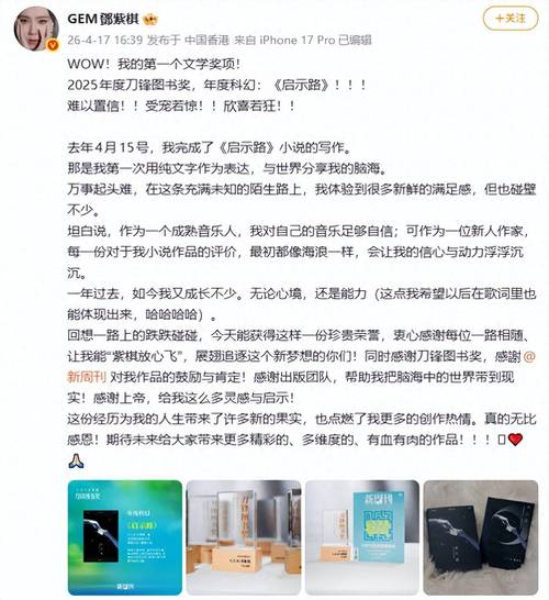 邓紫棋小说获奖
新截图