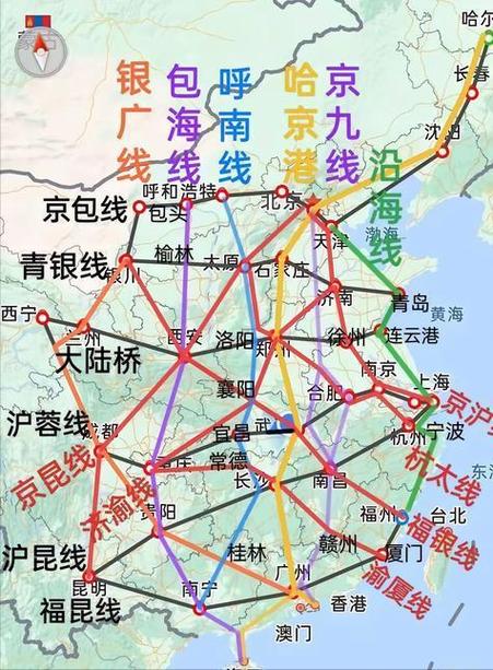 中国交通铁路线路图图标