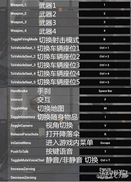 绝地求生背包键修改游戏截图