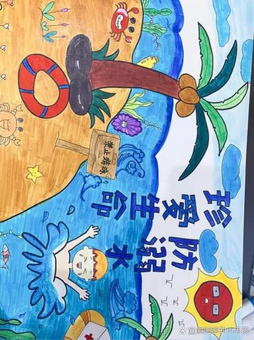 防溺水画又好看又图标