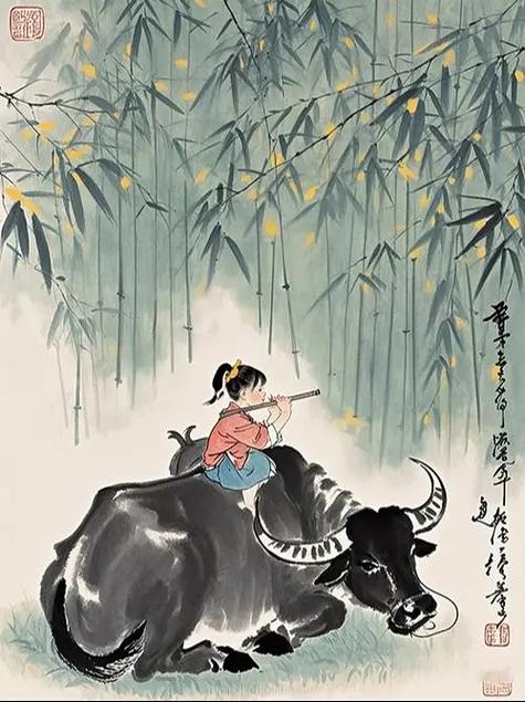 牧童水墨画截图