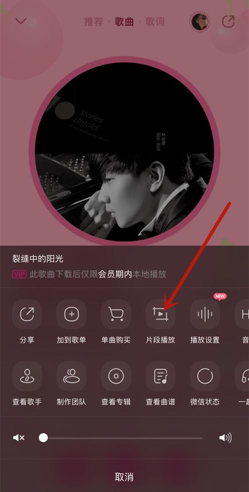 放歌音乐如何让对方听到图标