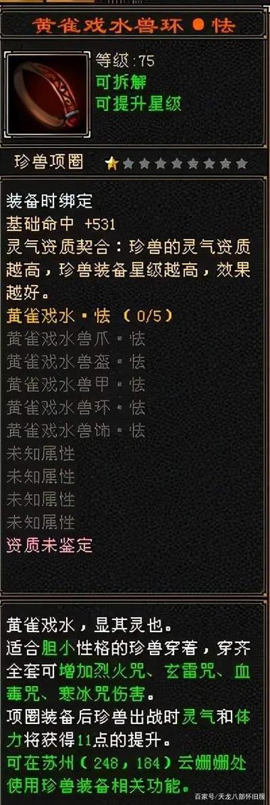 天龙八部宝宝装备详解图标