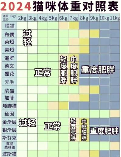 金渐层体重对照表截图