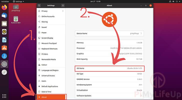 ubuntu查看版本号命令图标