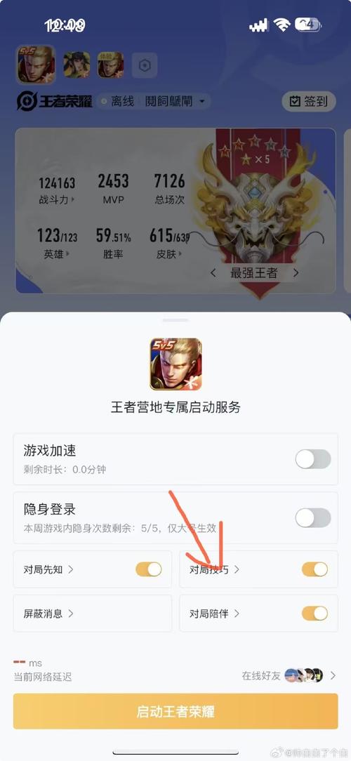 王者营地游戏陪伴怎么开图标