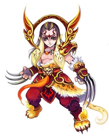梦幻西游狂豹人形套装三件