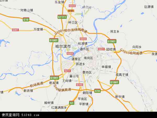 哈尔滨道里区街道地图图标