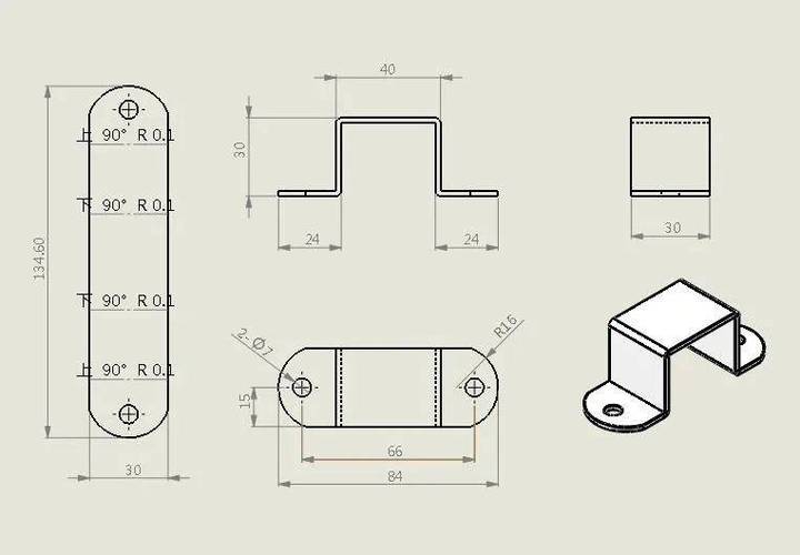 solidworks钣金出工程图截图
