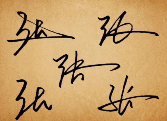 张字的艺术签名写法图标