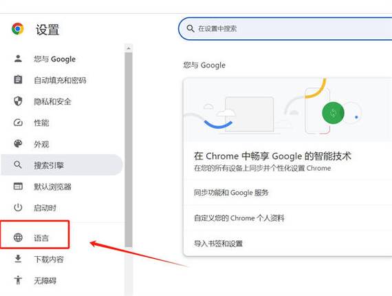 谷歌中文设置截图