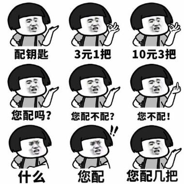 配钥匙吗您配几把表情包