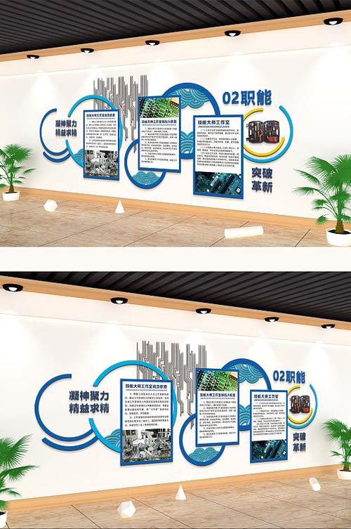 办公室墙面设计文化墙图标