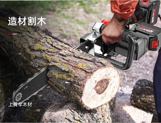 电动锯木头的锯子图标