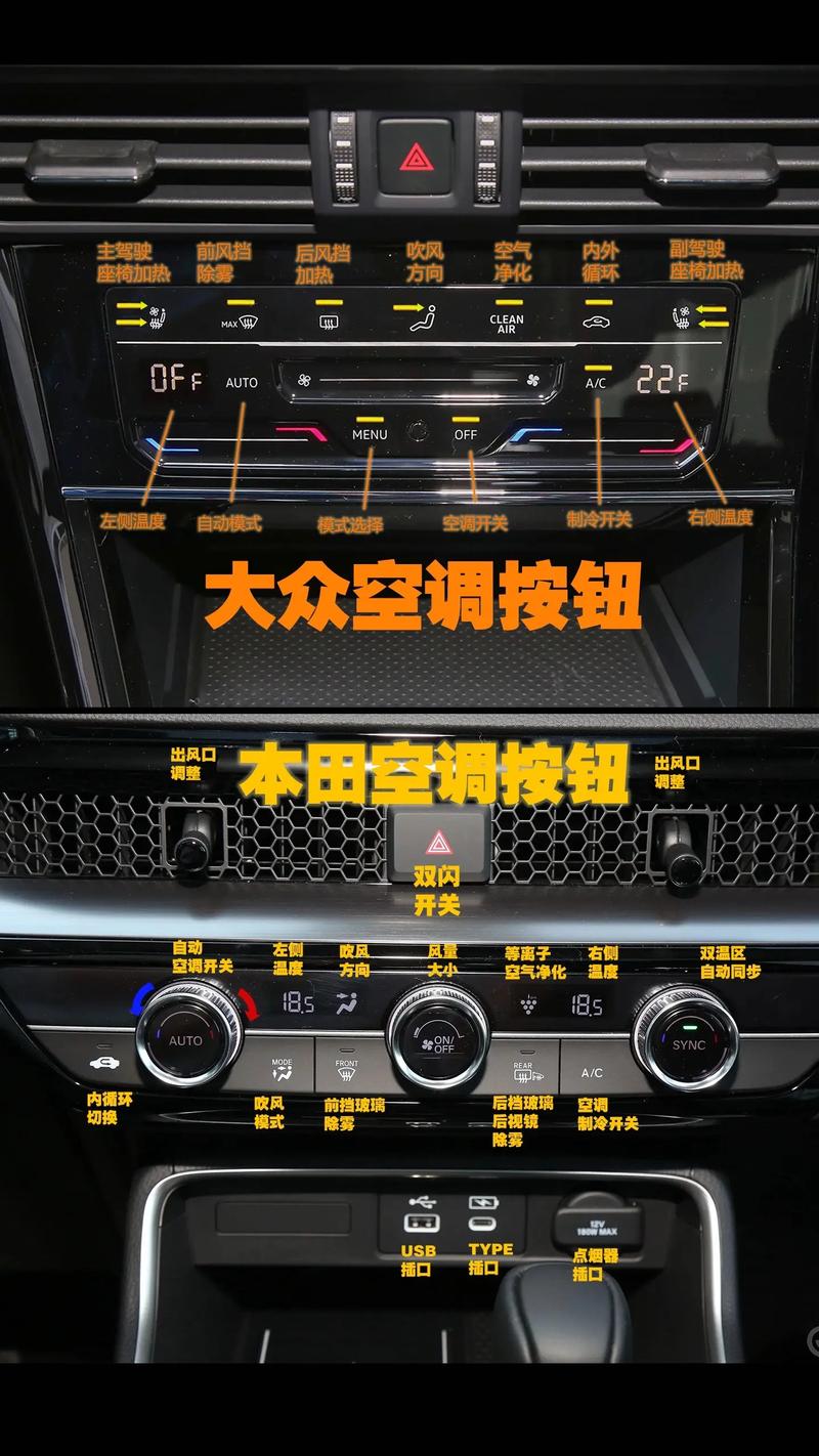 16款中华v3空调按钮图解图标