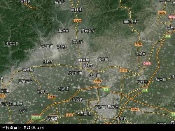 河南辉县地图全图图标
