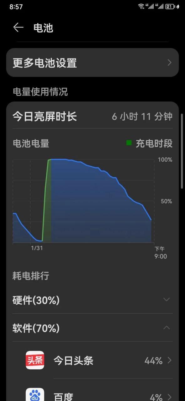 手机耗电量突然增加截图