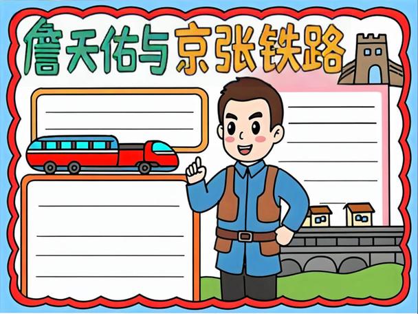 詹天佑手抄报简单又漂亮图标