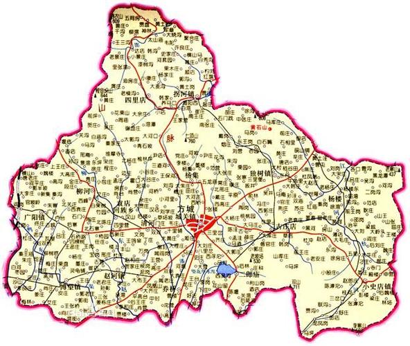 方城县乡镇分布图地图图标