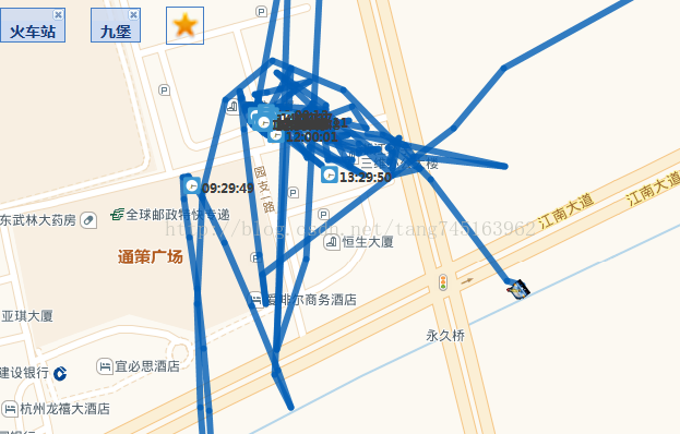 高德地图多个轨迹合并截图