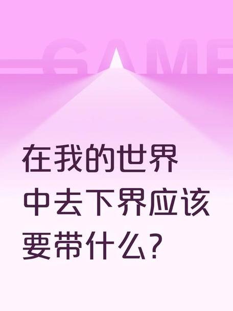 去下界要准备什么截图