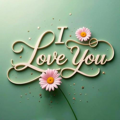 l love you 的唯美写法图标