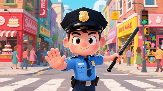 动画片警察动画片图标