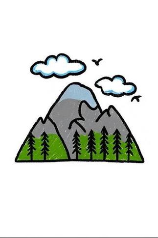 画大山的图片又简单又漂亮图标