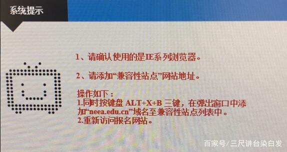 手机登录教资报名不兼容图标