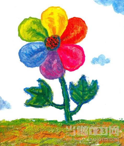 彩虹色的花绘本图标