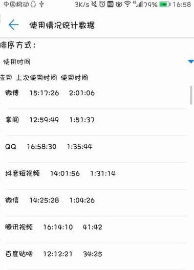 华为手机如何查看软件使用记录图标