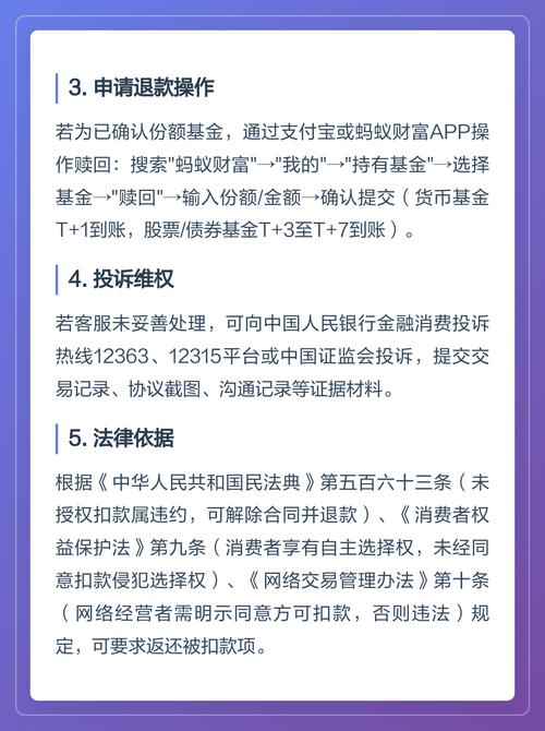 蚂蚁基金扣我钱怎么退回截图