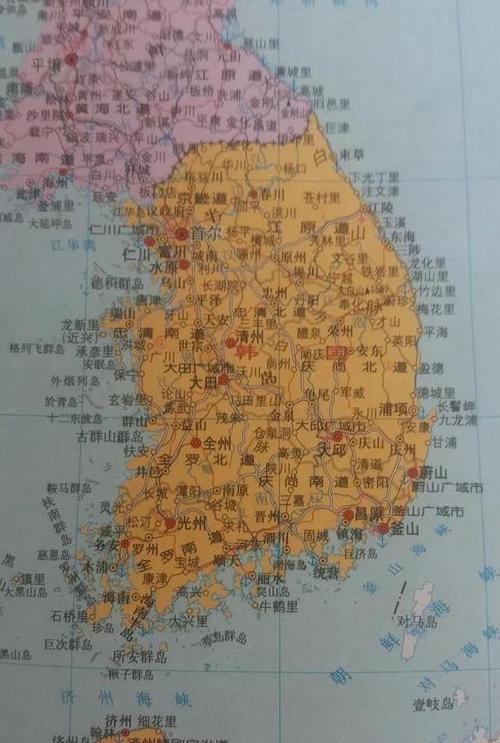 韩国地图全图中文图标