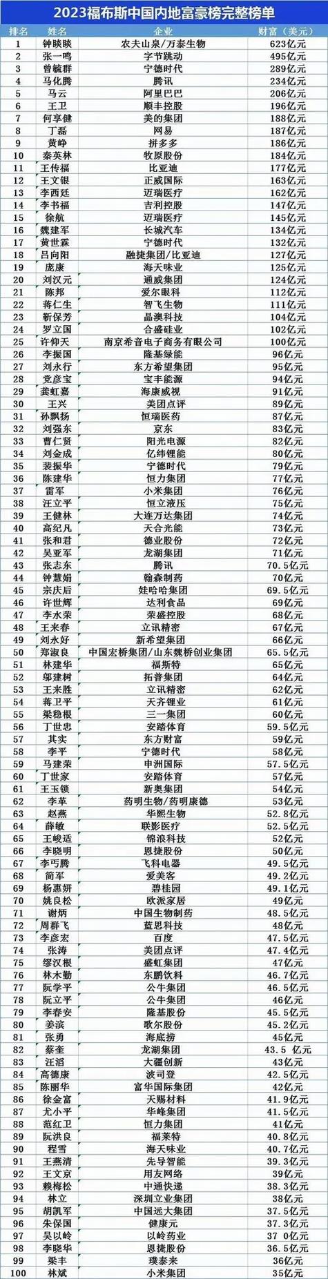 中国富豪榜前100名图标