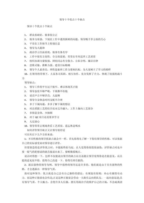 主管优点和缺点20个图标