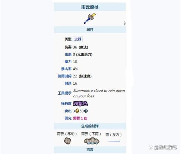 泰拉瑞亚雨云法杖怎么获得?图标