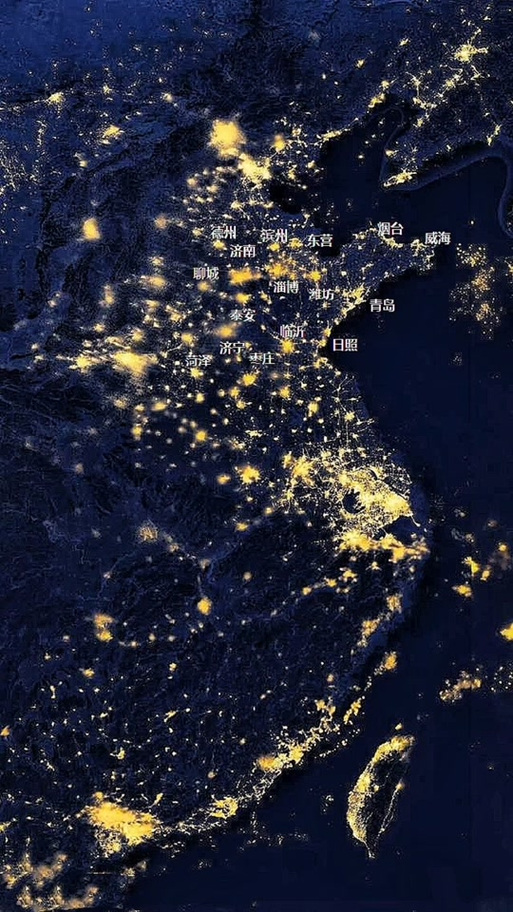 卫星夜晚灯光亮度图标